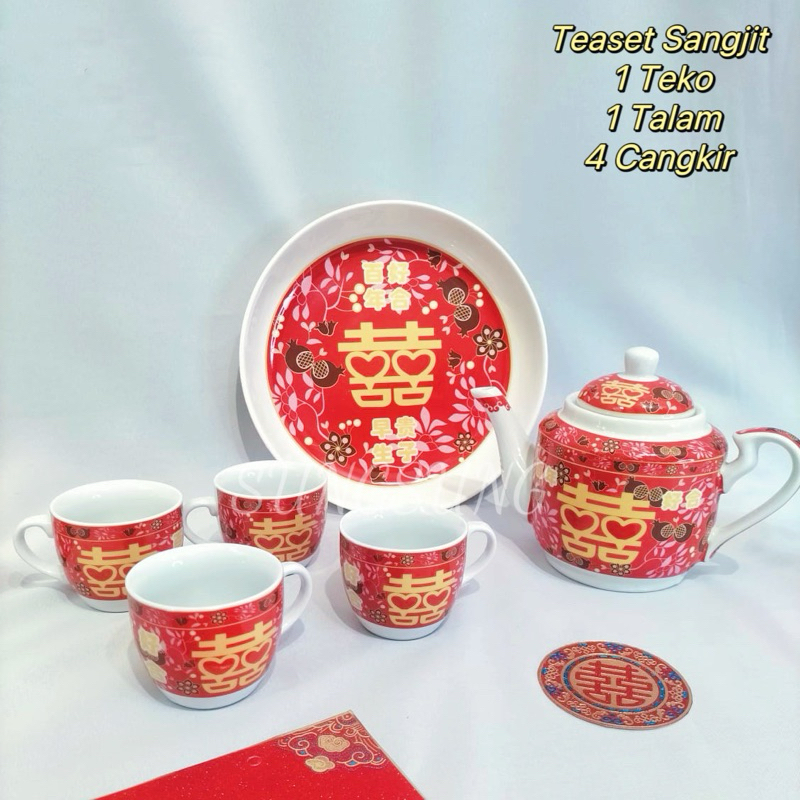Jual Tea Set Sangjit / Tea Set Chinese Wedding / Tepai / Perlengkapan ...