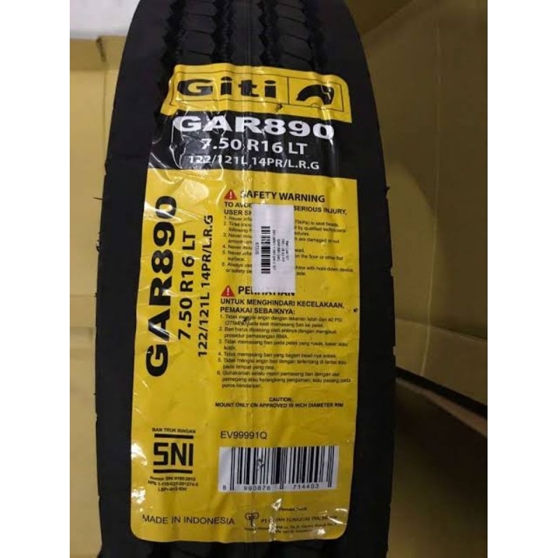 Jual Ban Truck Giti 750-16 GAR890 | Shopee Indonesia