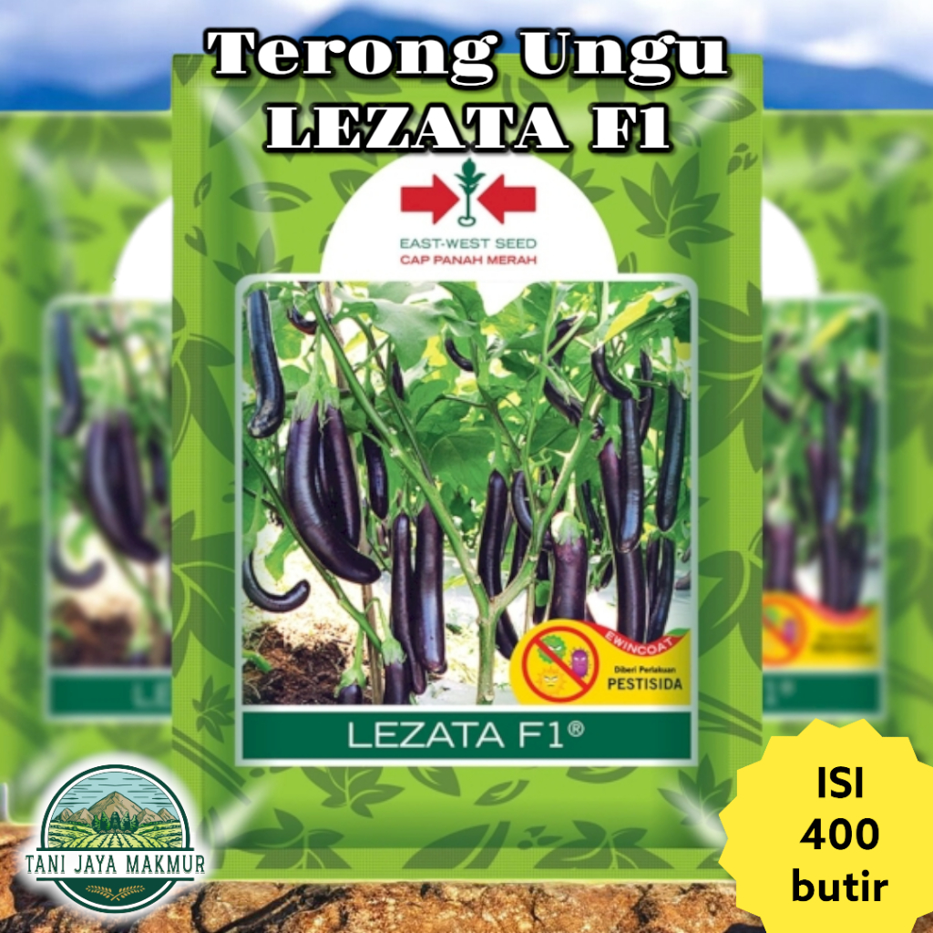 Jual Benih Bibit Terong Ungu LEZATA F1 400 butir - Cap Panah Merah | Shopee Indonesia