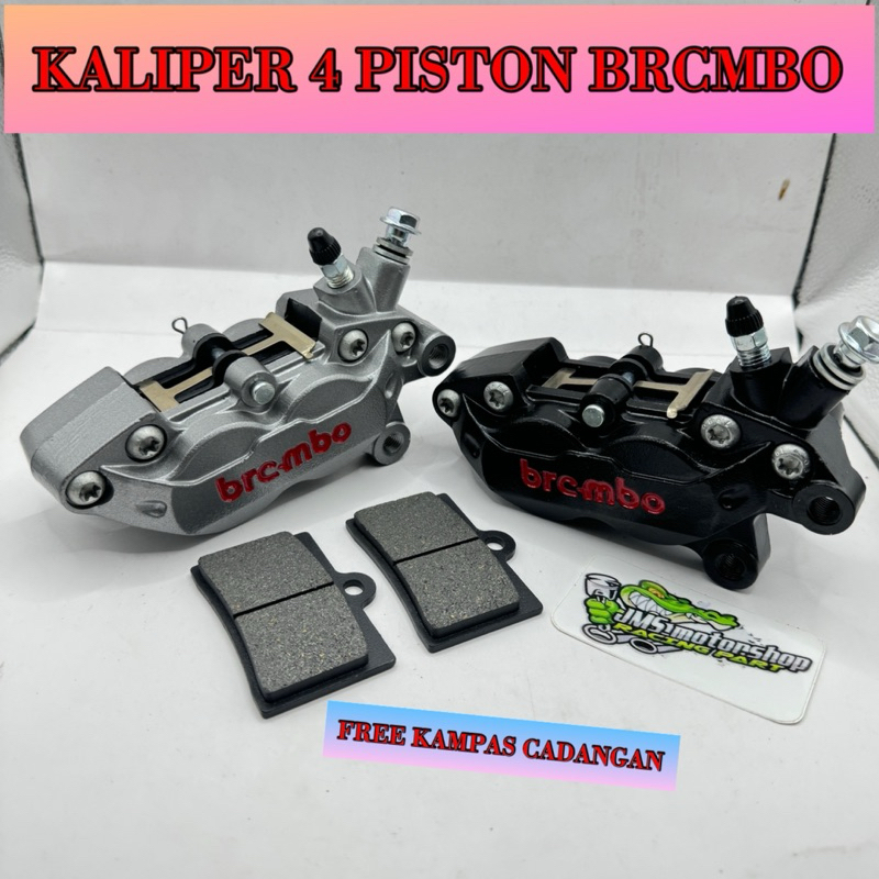 Jual Promo kaliper brcmbo axial bigpot 4p monoblock bigpot 4piston grey caliper depan brcmbo 4 ...