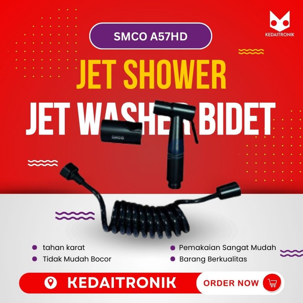 Jual SMCO Jet Shower Toilet Shower Jet Washer Bidet Cebok Closet WC ...