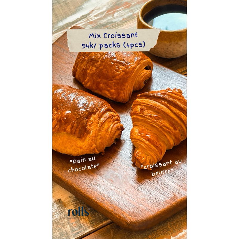 Jual Mix Croissant / Chocolate & Butter Croissant (frozen dough ...