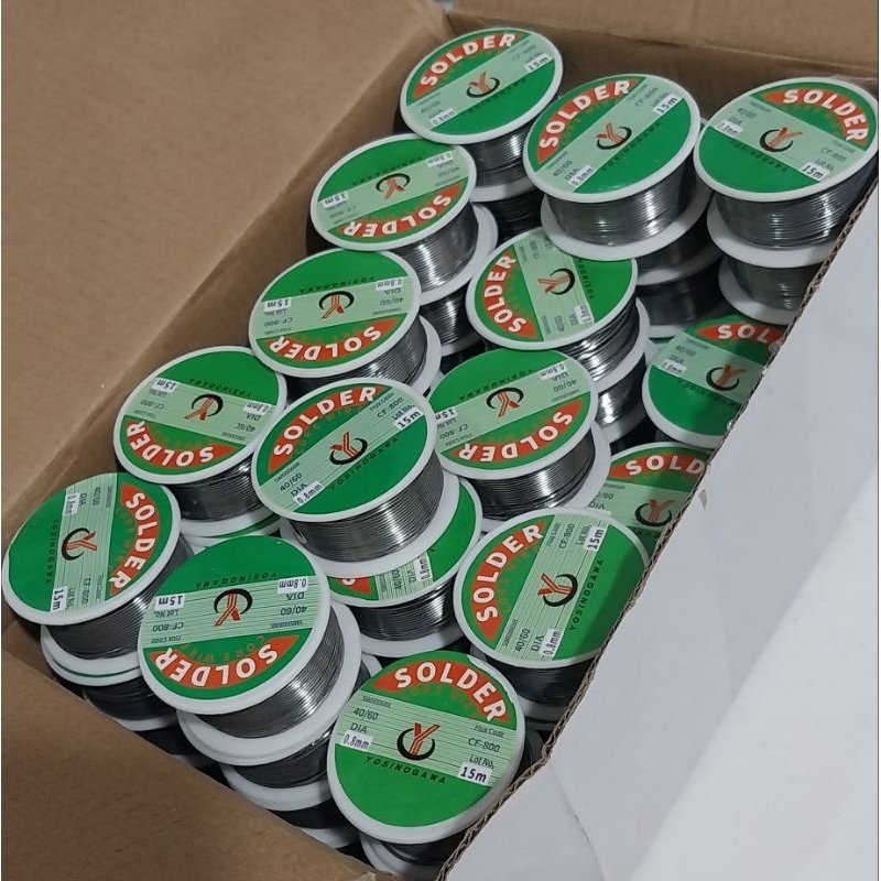 Jual YOSINOGAWA Timah Solder Wire 63/37 2% Flux Reel Tube Tin lead ...