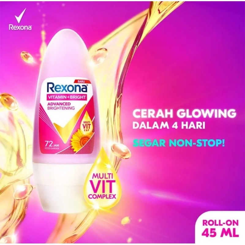 Jual REXONA Deodorant Roll On Advanced Whitening 45ml | Shopee Indonesia