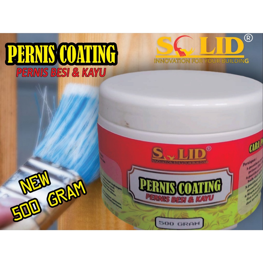 Jual pernis coating besi dan kayu 500 gr solid paint | Shopee Indonesia