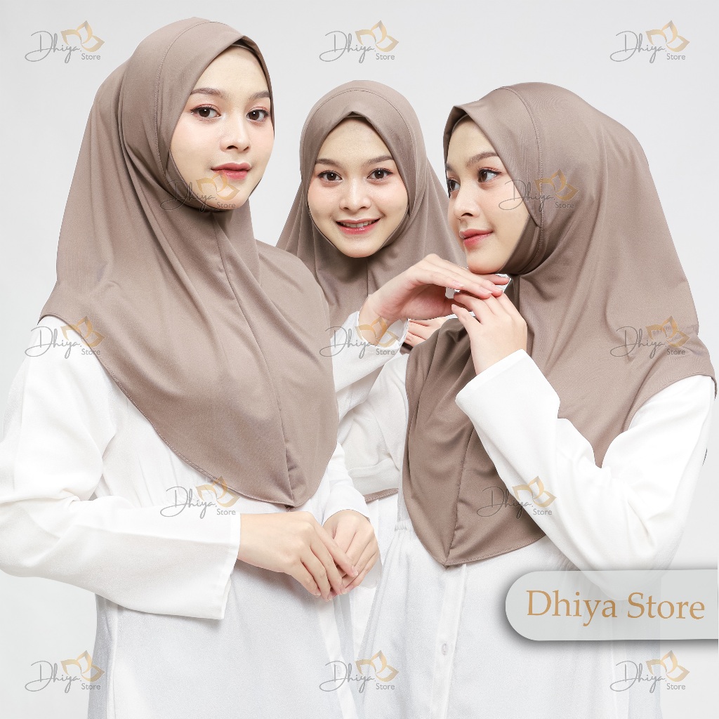 Jual Jilbab Malay Dagu Instan Oval Pinguin Jersey M | Shopee Indonesia