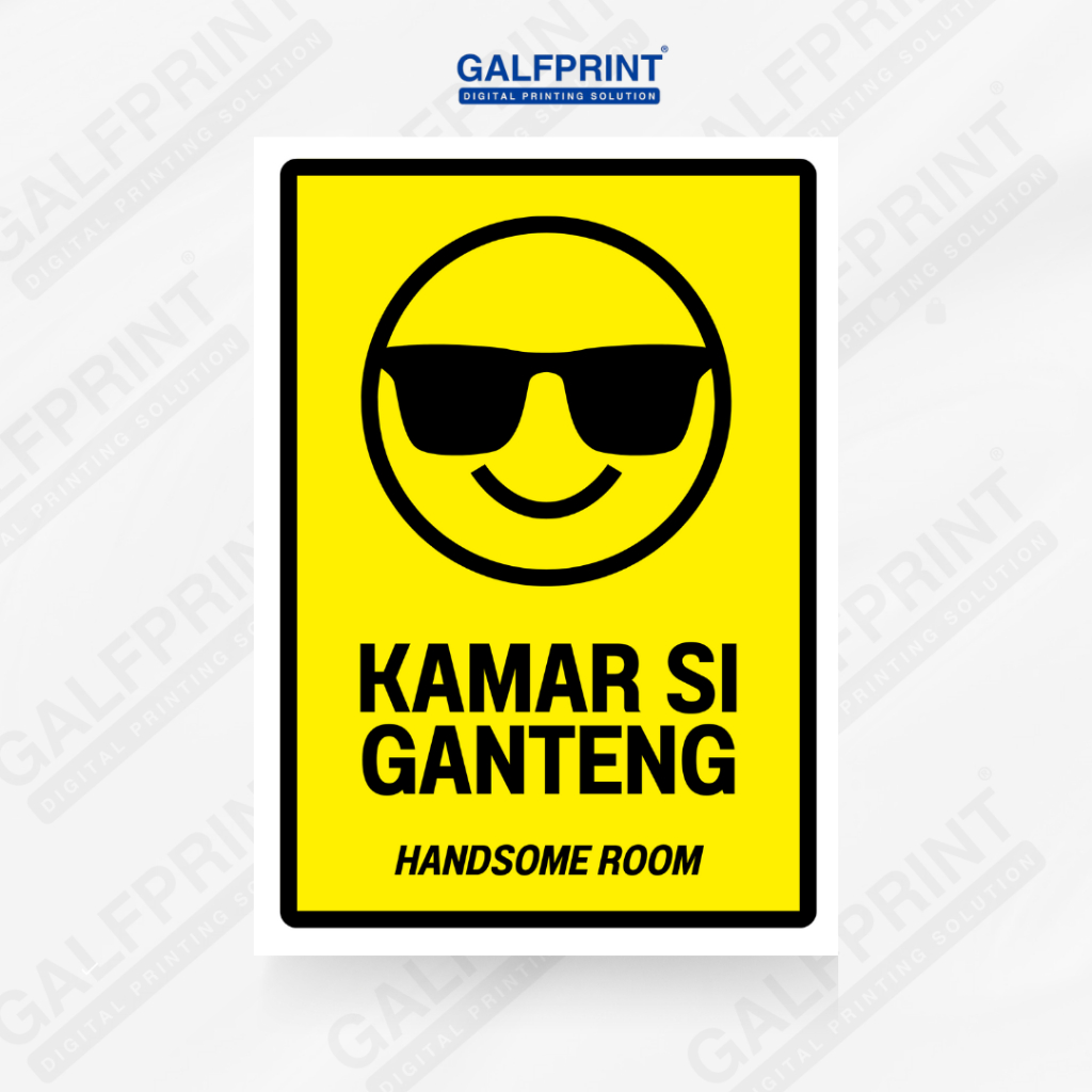 Jual GALFPRINT STIKER KAMAR SI GANTENG 8X11 CM | Shopee Indonesia