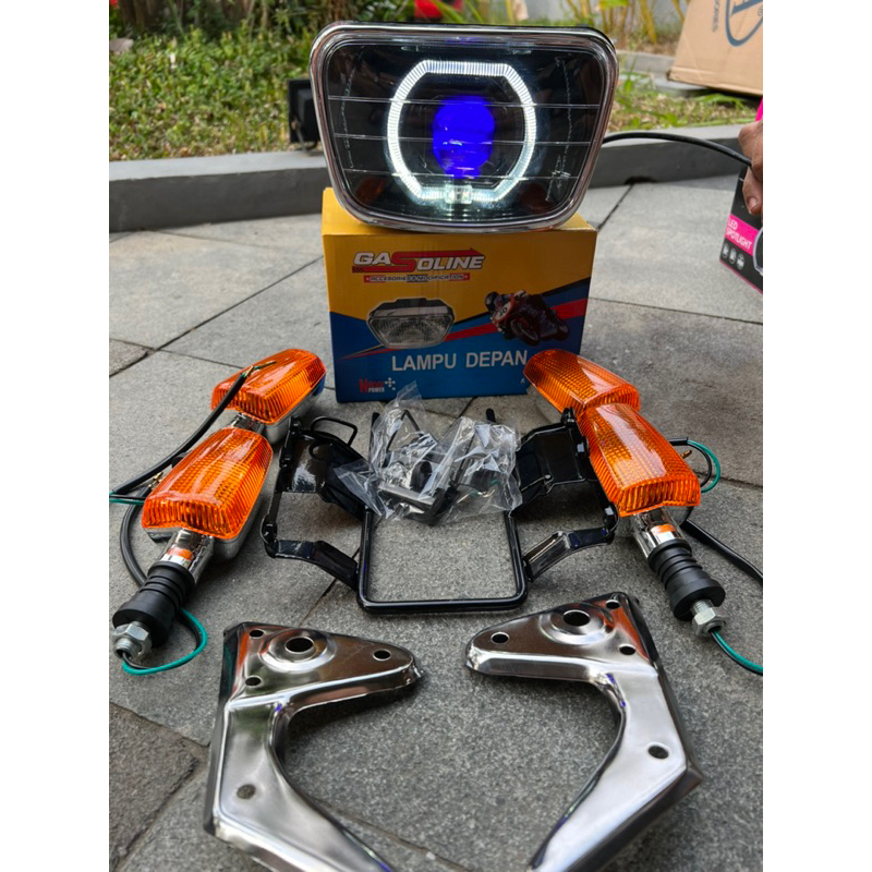 Jual Lampu depan Rx king biled billed MATRIX full set breket Sen ...