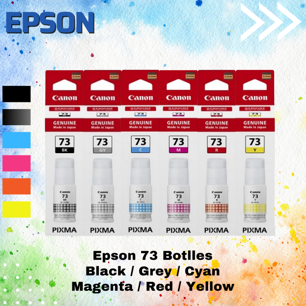 Jual 1 Set Canon 73 Ink Original 100% Printer G570 G670 | Shopee Indonesia