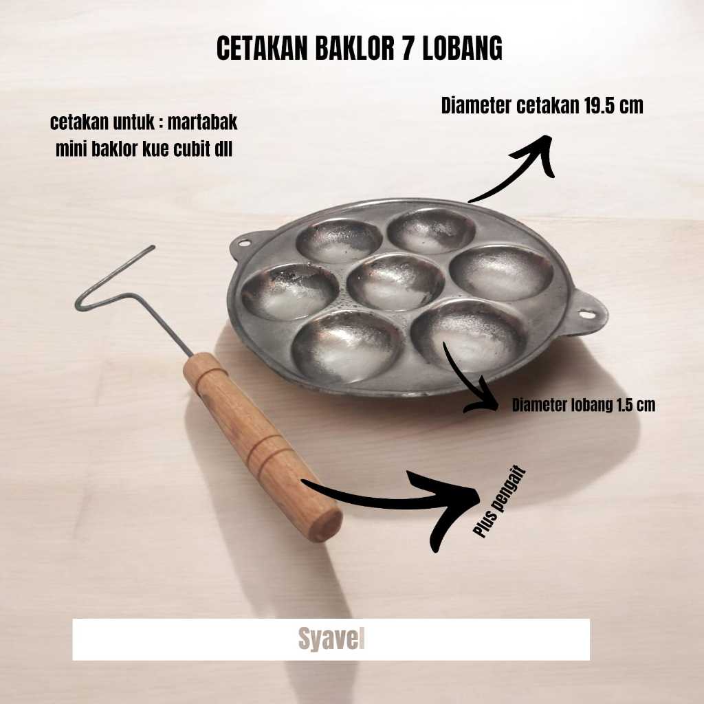 Jual cetakan baklor 7 lobang cetakan martabak mini cetakan takoyaki ...