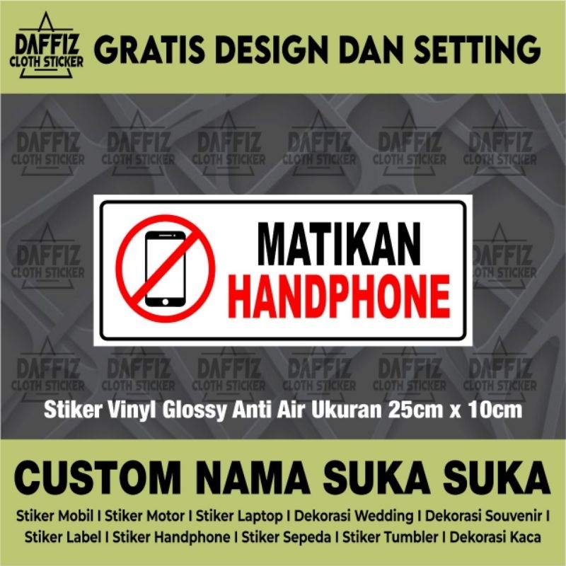 Jual STIKER VINYL MATIKAN HANDPHONE | Shopee Indonesia