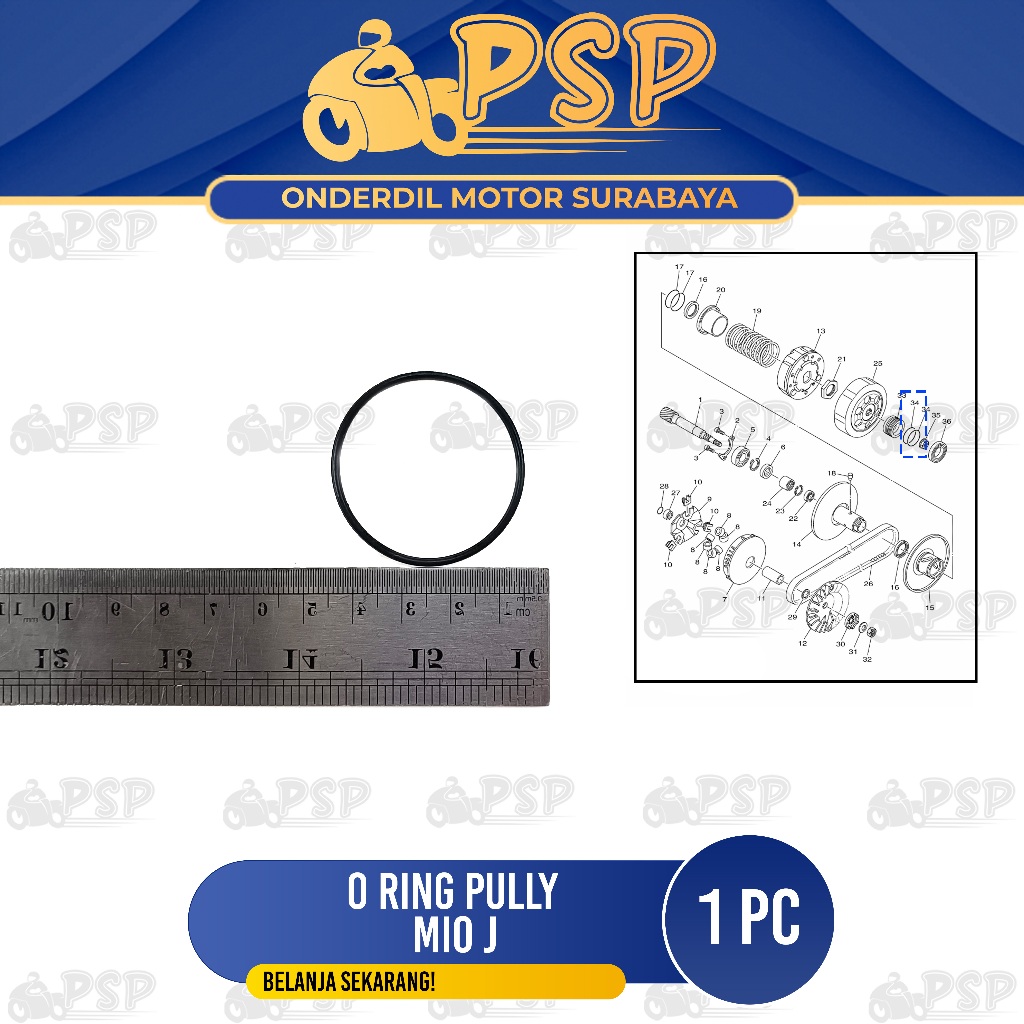 Jual O Ring Pully Mio J (Harga Per 1 PCS) - Gasket Oring Karet Seal Sil ...