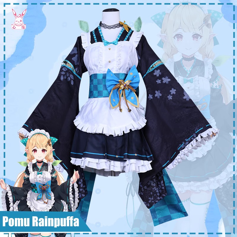 Jual Anime Virtual Idol Pomu Rainpuff Cosplay Costume NIJISANJI EN ...