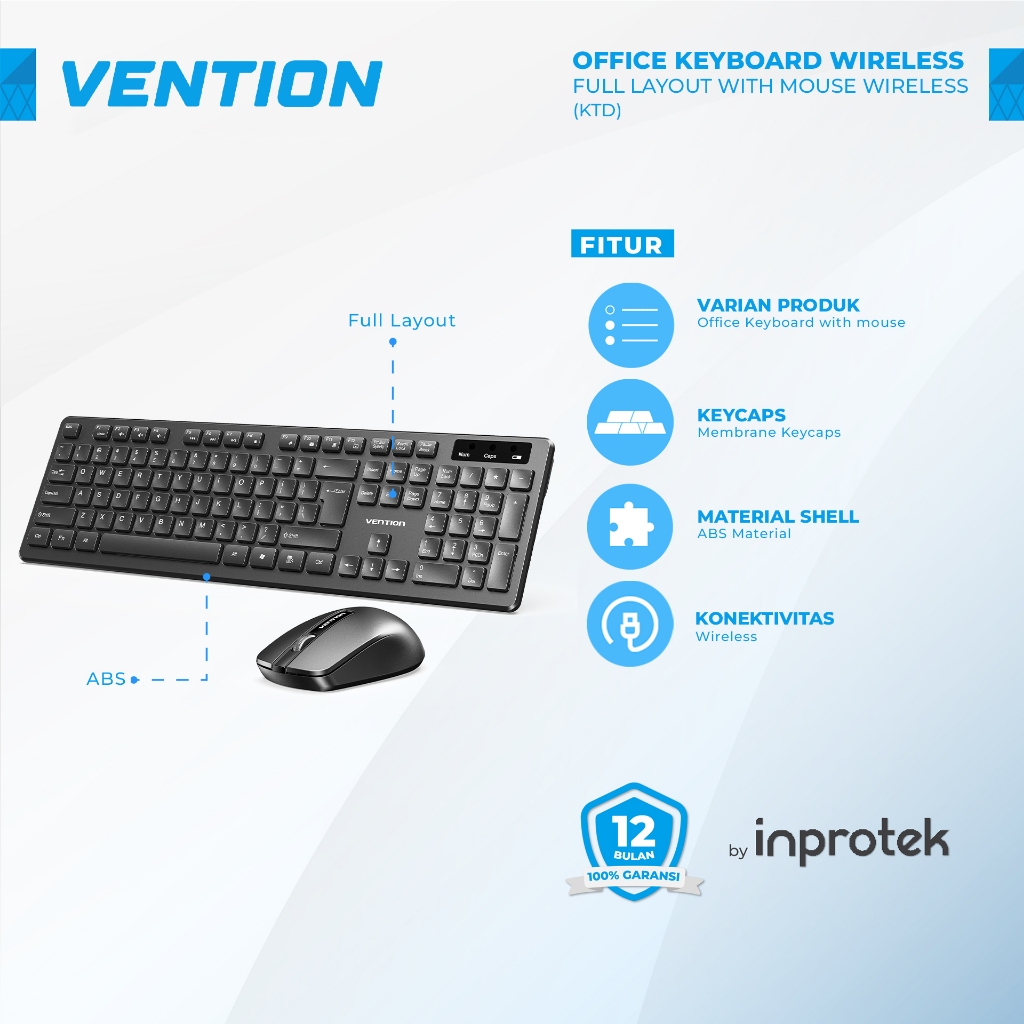 Jual Vention Keyboard Cable Wireless Keyboard Bluetooth Optical USB for ...