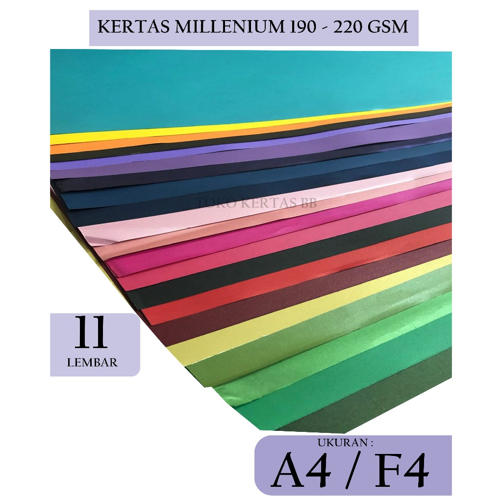Jual KERTAS JASMINE/ KERTAS MILLENIUM 190 - 220 GSM UKURAN A4 / F4 ...