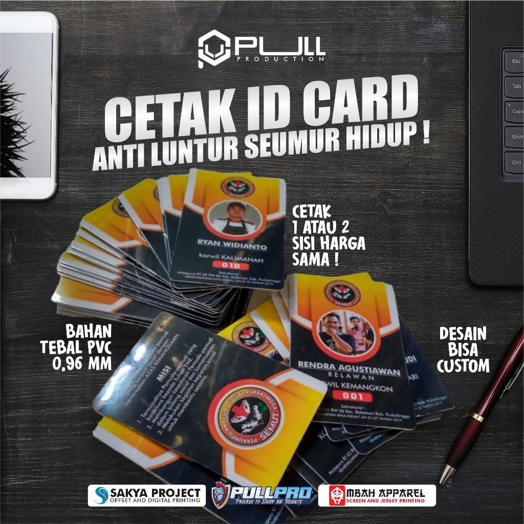 Jual ID CARD PVC TEBAL 0,96 MM KARTU OSIS KARTU TANDA ANGGOTA KARTU ...