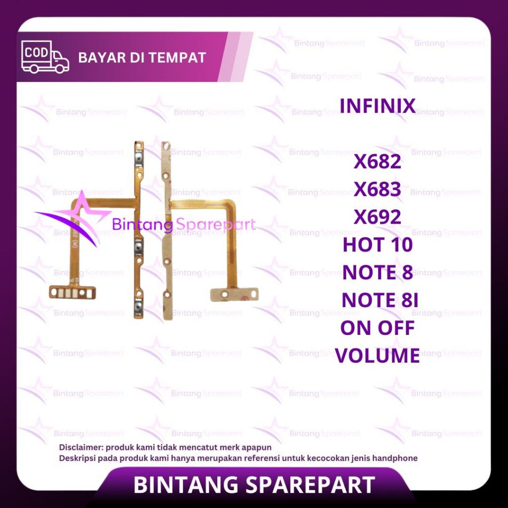 Jual FLEXIBEL INFINIX X682 / X683 / X692 + ON OFF + VOLUME ORI ( HOT 10 ...