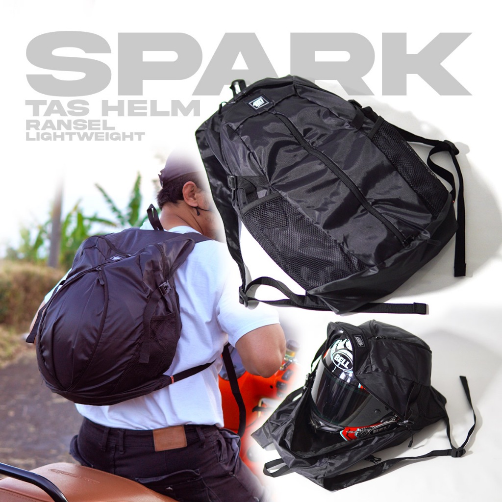 Jual Tas Helm Simple WTH "SPARK" Ransel/backpack Helm Bisa Diperluas ...
