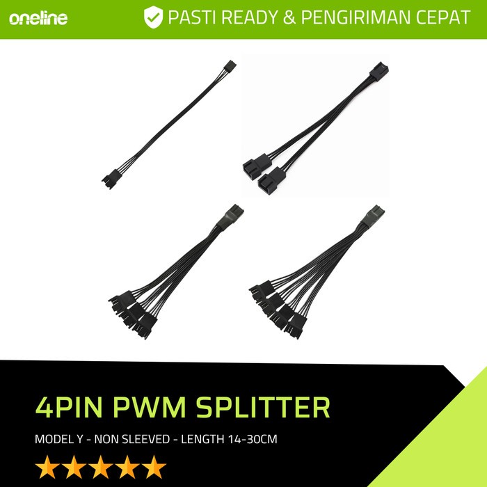 Jual Kabel Splitter Y / Extension PWM 4 Pin Computer Case Fan Power Fan ...