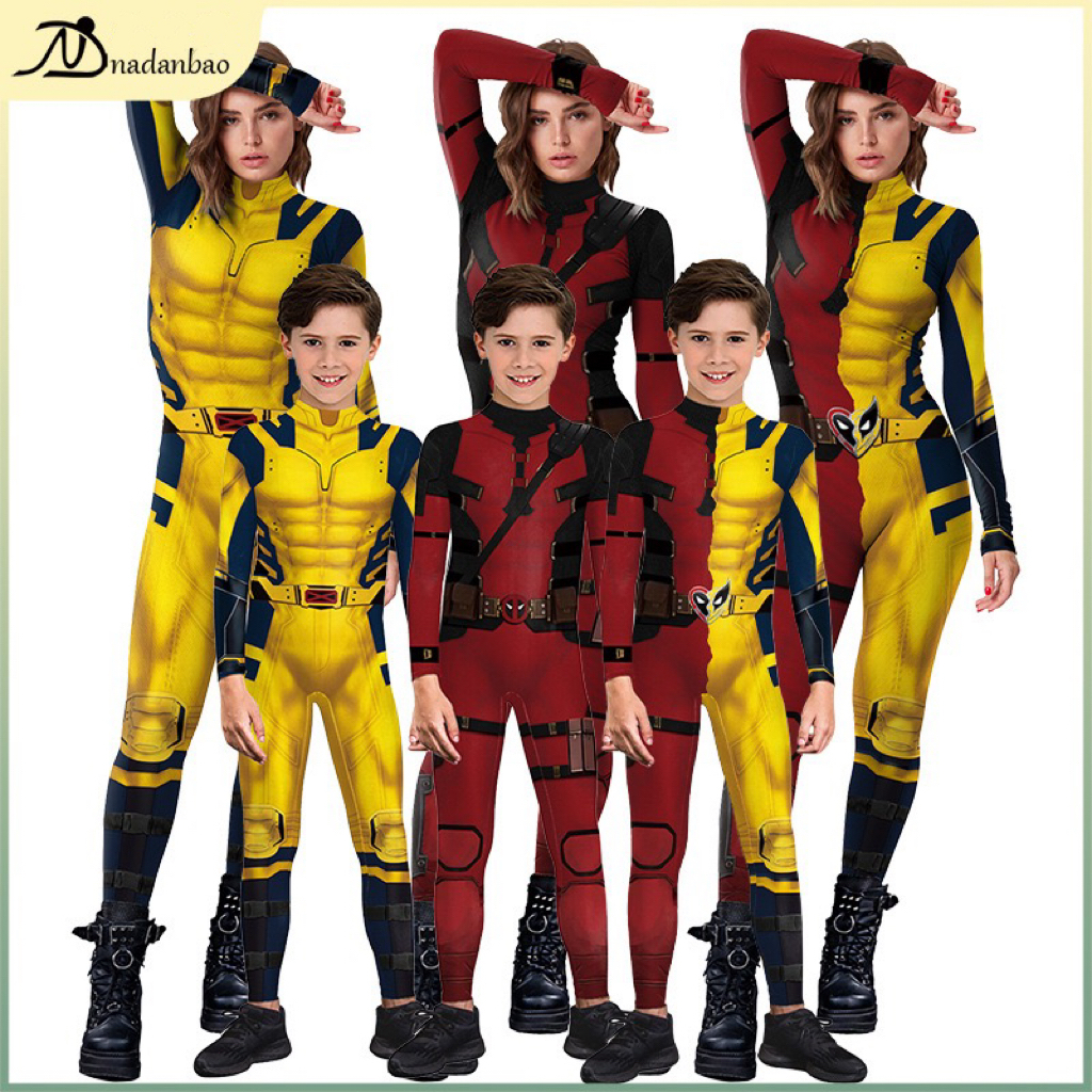 Jual Color Cosplayer Movie Hero Kids Wolverine Costume Deadpool Boy ...
