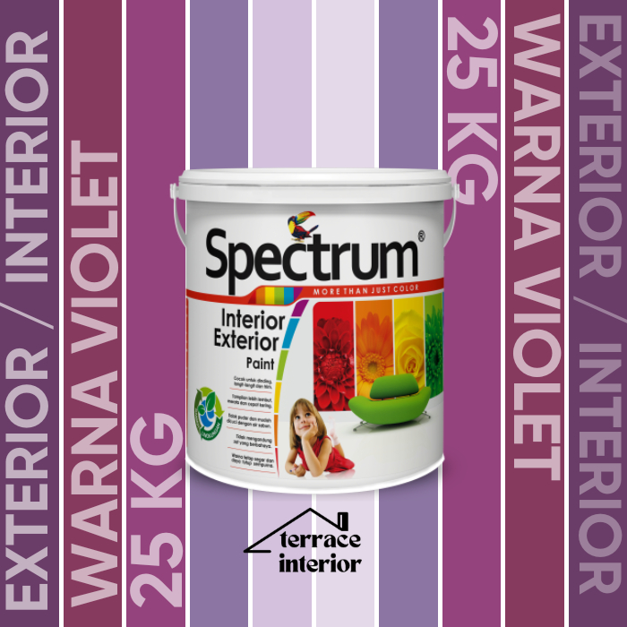 Jual Cat Tembok Spectrum Interior & Exterior Warna Violet 25 Kg ...