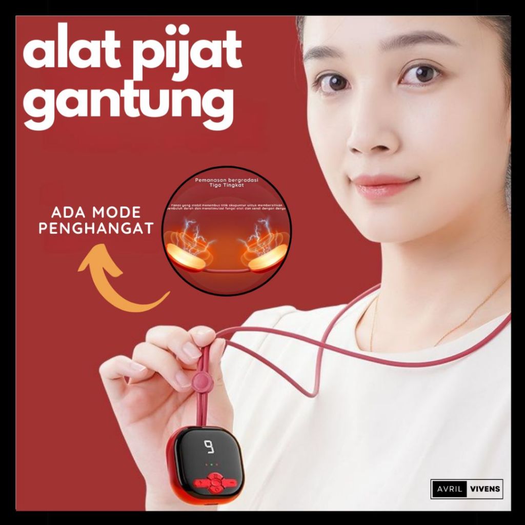 Jual [AVV] Pijat Leher Gantung Portabel Terapi Panas 550 mAh Generasi Terbaru Pijat Listrik ...