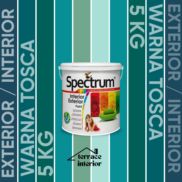 Jual Cat Tembok Spectrum Interior & Exterior Warna Tosca 5 Kg | Shopee ...