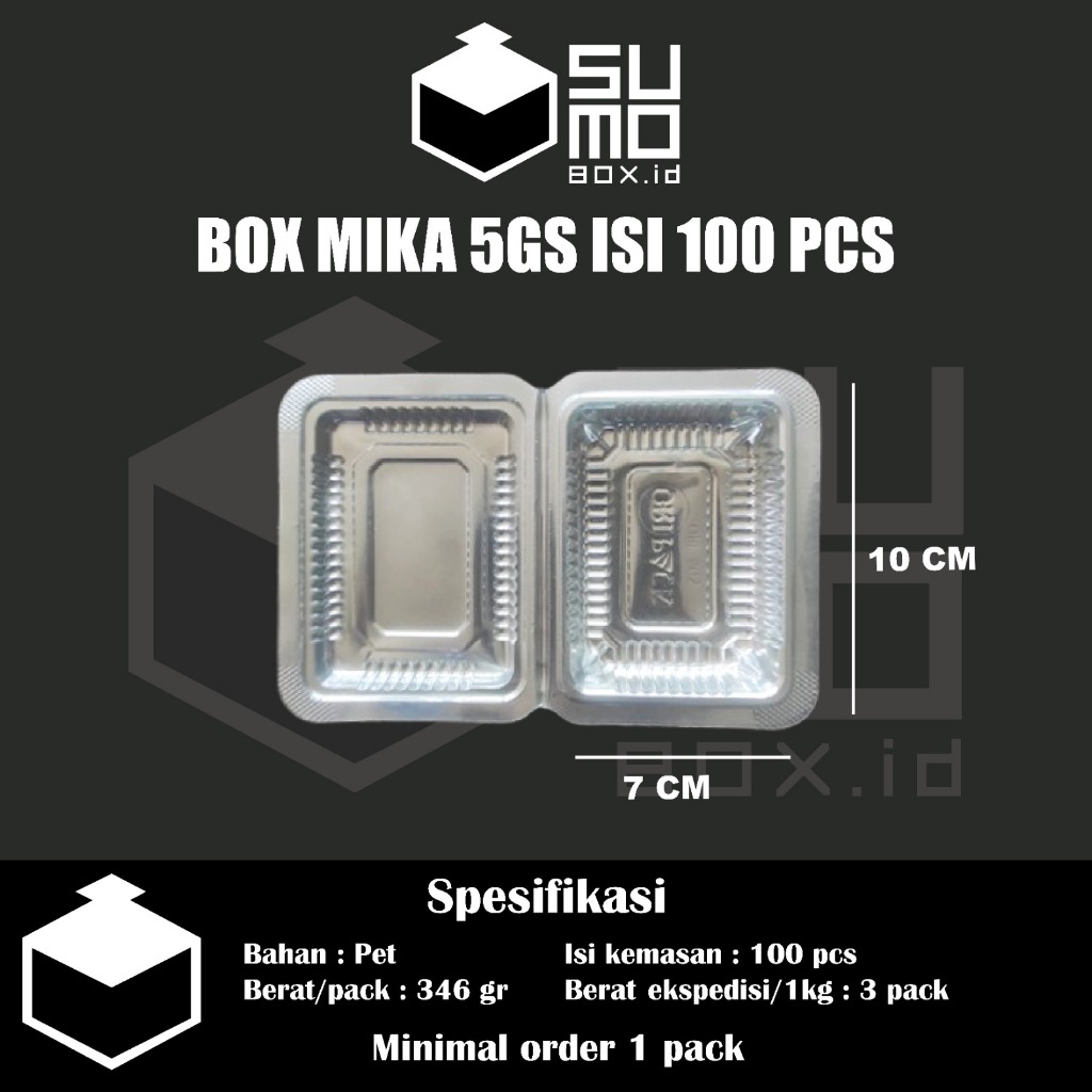 Jual Kotak Mika Plastik ukuran 5GS isi 100pcs / Box Makanan Kue Roti ...