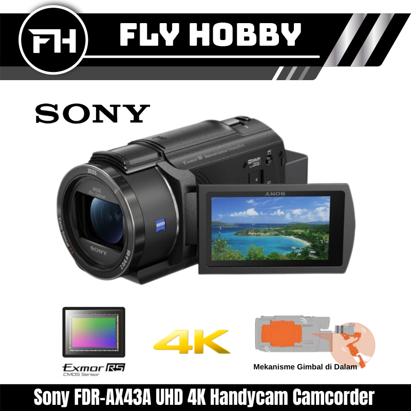 Jual Sony FDR-AX43A UHD 4K Handycam Camcorder | Shopee Indonesia