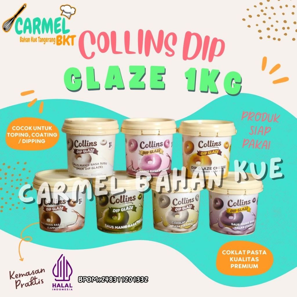 Jual TANGERANG - Collins Dip Glaze 1kg Dipping Coklat | Shopee Indonesia
