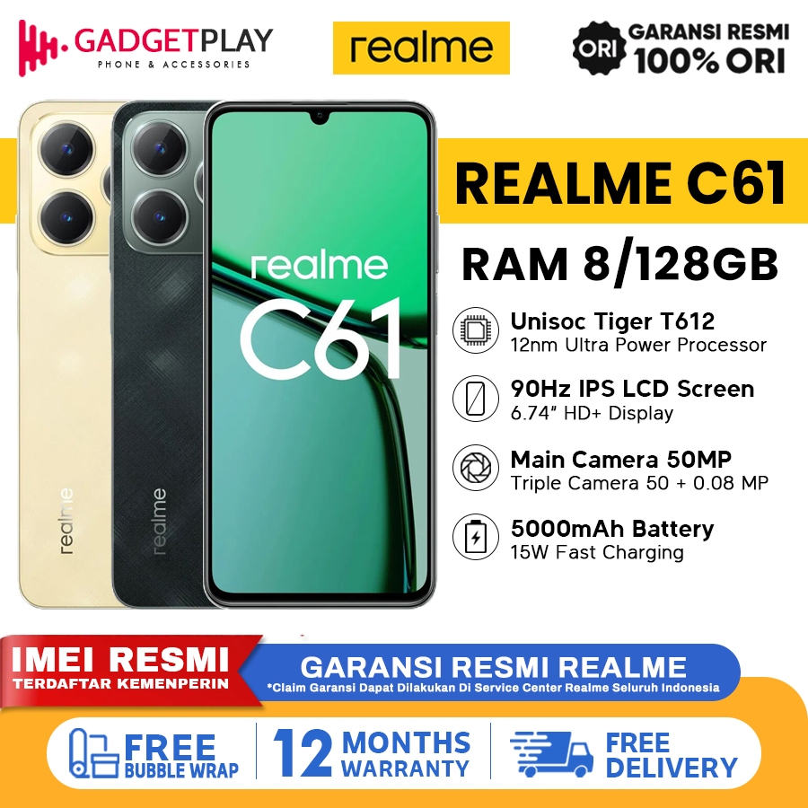 Jual Realme C61 [8GB+128GB] - Garansi Resmi 1 Tahun | Shopee Indonesia