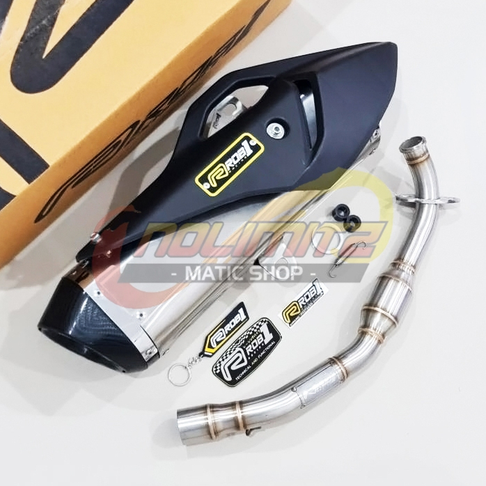Jual Knalpot ROB1 Oval Standar Racing Cup V Power Boom NEW NMAX TURBO ...