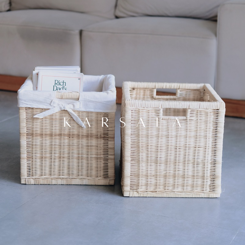 Jual KARSALA Jyoti Box | Wicker Rattan | Keranjang Aesthetic Anyaman ...