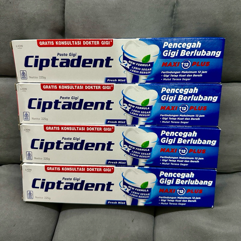 Jual Ciptadent Fresh Mint Cool Mint 225 gr Maxi 12 Plus Pasta Gigi ...