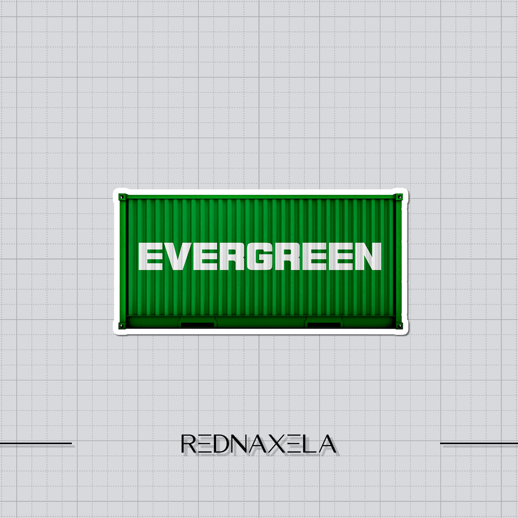 Jual Stiker Vinyl Evergreen Shipping Container Stiker Koper Outdoor ...