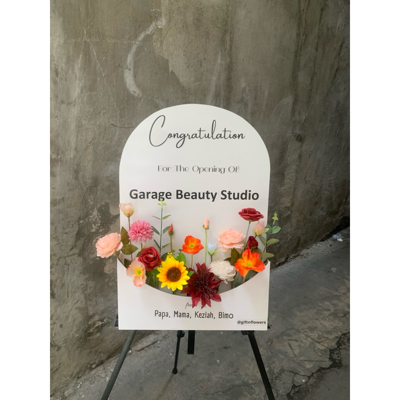 Jual Flowers Sign Hologram 60x80cm / Papan Bunga Hologram / Welcome ...