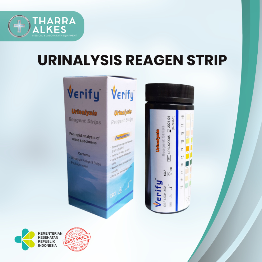 Jual URINE STRIP VERIFY 10U 10P URINALYSIS REAGENT STRIPS 100 PCS ...