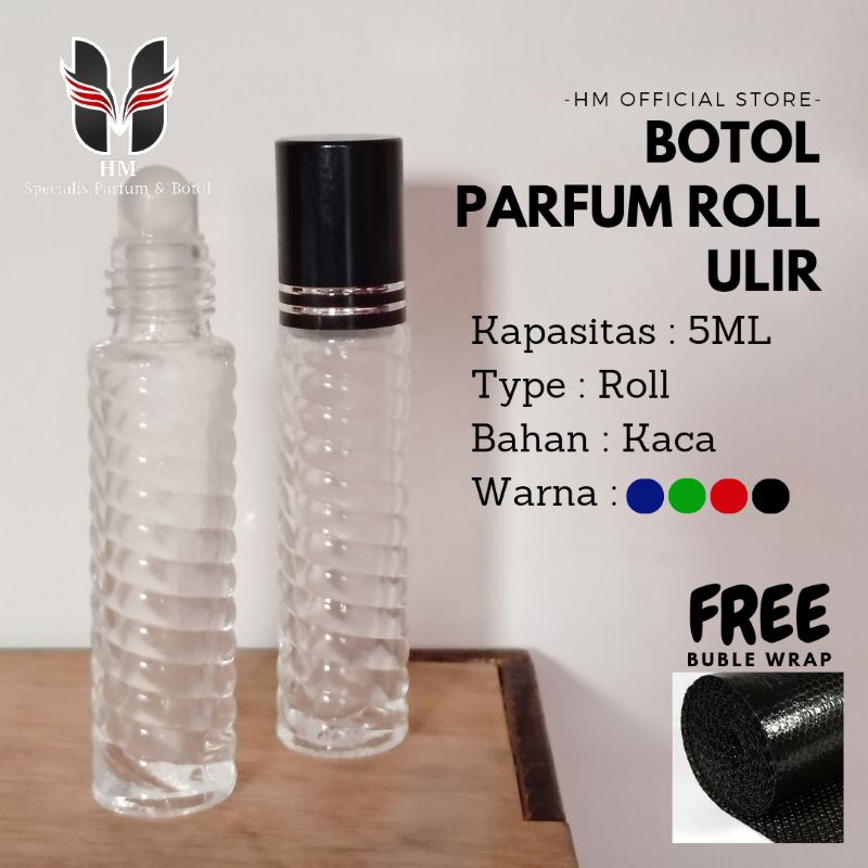 Jual Botol Parfum Roll Ulir 5ML Tutup Warna (LUSINAN) | Shopee Indonesia