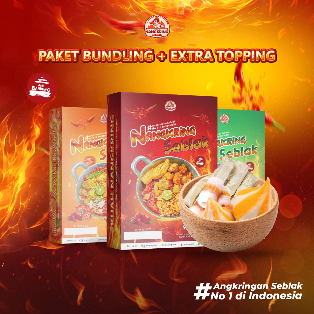 Jual Nangkring Seblak Paket Bundling Extra Topping Seblak Original Kuah ...