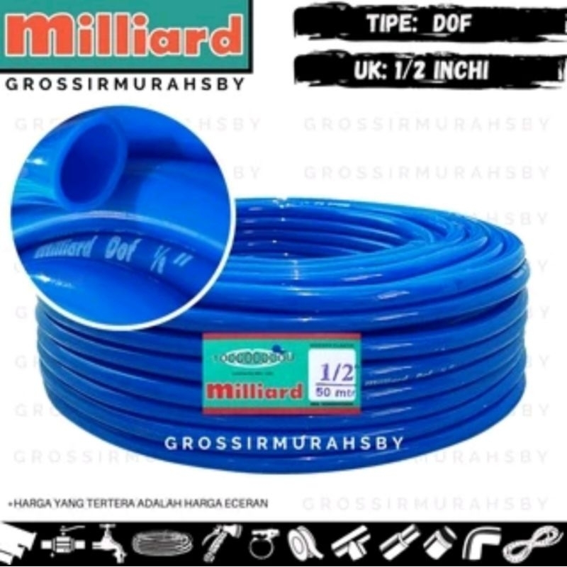 Jual SELANG AIR MILLIARD DOF 1/2 INCH ( 3 ROLL / 300 METER ) LINK KHUSUS GROSSIR | Shopee Indonesia