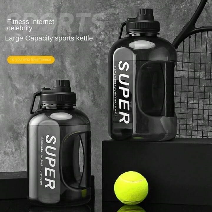 Jual Botol Minum Gym Bentuk Galon 2in1 Botol Minum Jumbo Sport 1,8L ...