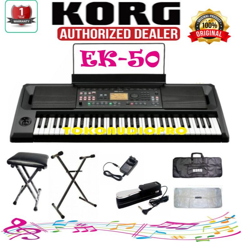 Jual Korg EK50 61-Key Professional Arranger Keyboard Paket Korg EK-50 | Shopee Indonesia