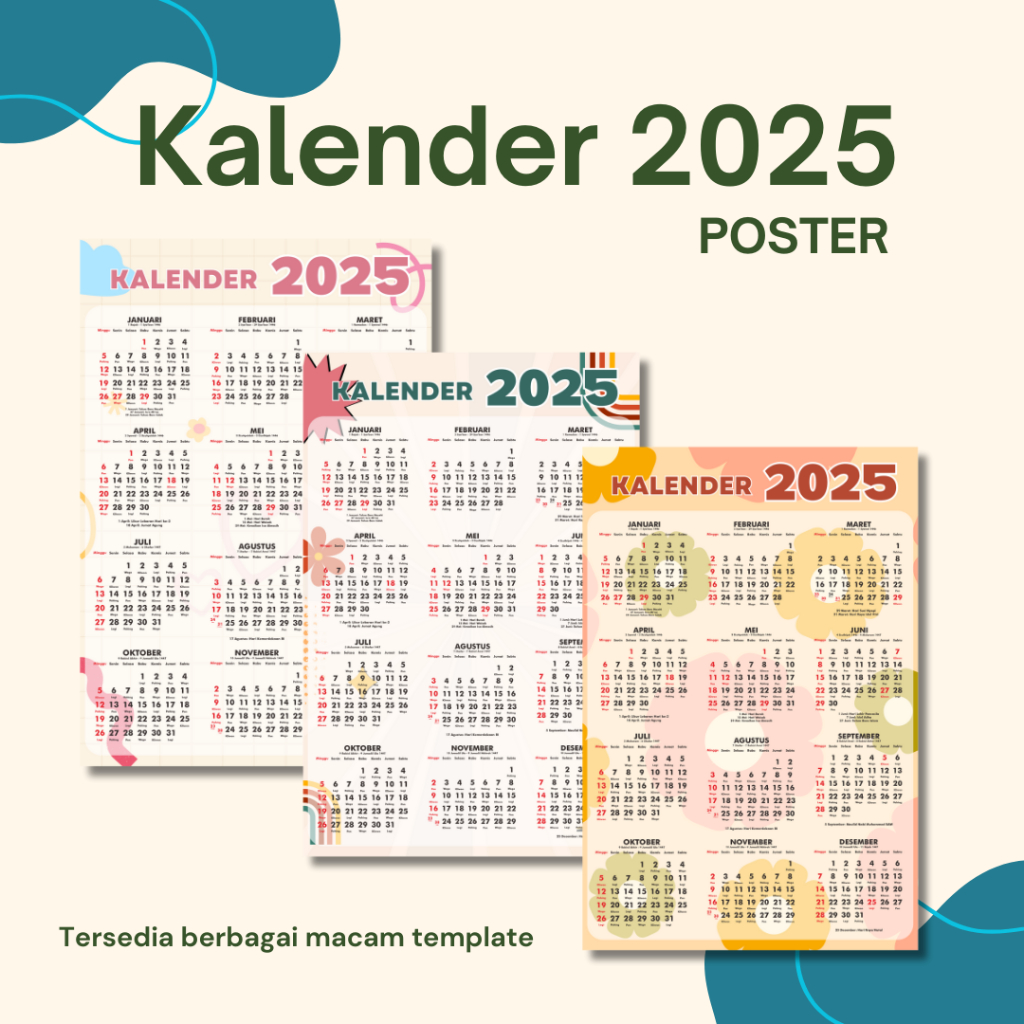 Jual [A3+] Kalender Poster 2025 - Kalender Poster 2025 Custom Desain ...
