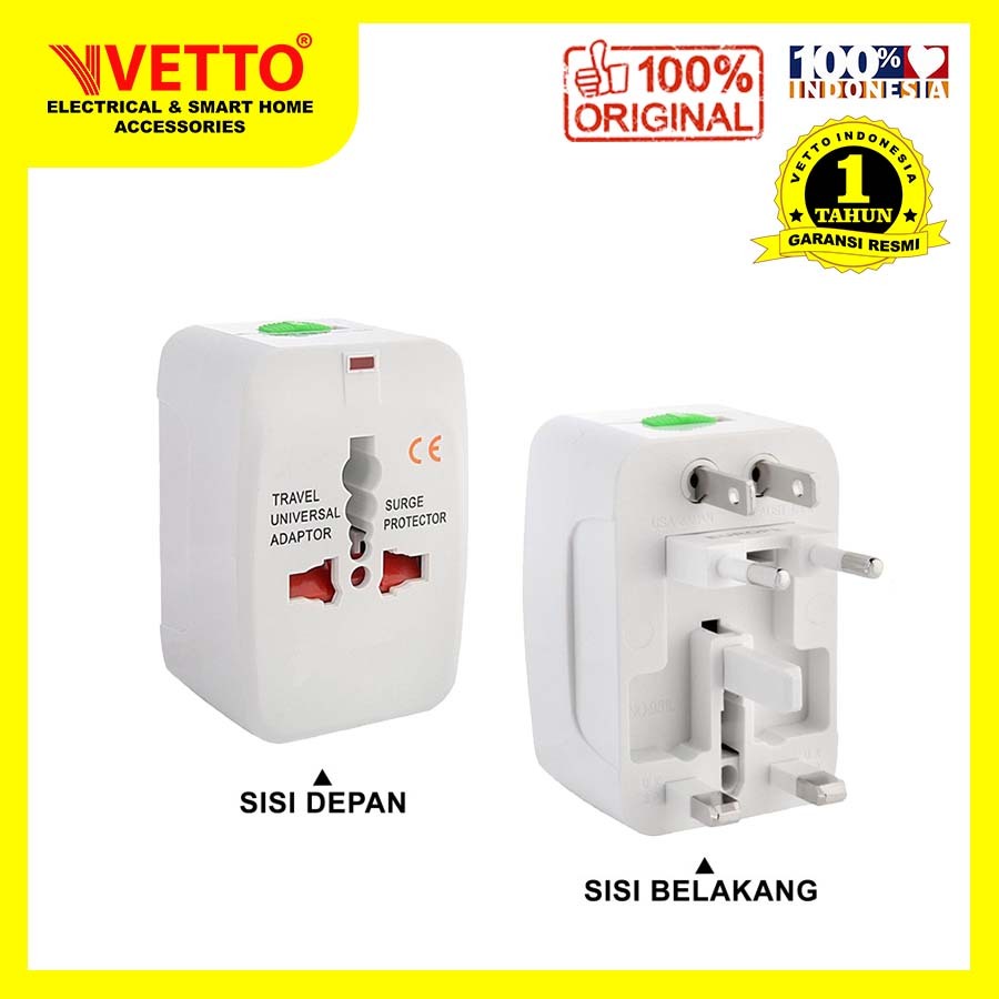 Jual Travel Adaptor Portable - Colokan Manca Negara V8992 VETTO ...