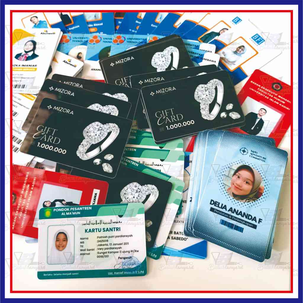 Jual Cetak Kartu Id Card Print Id Card Custom Id Card PVC Nametag Kartu ...