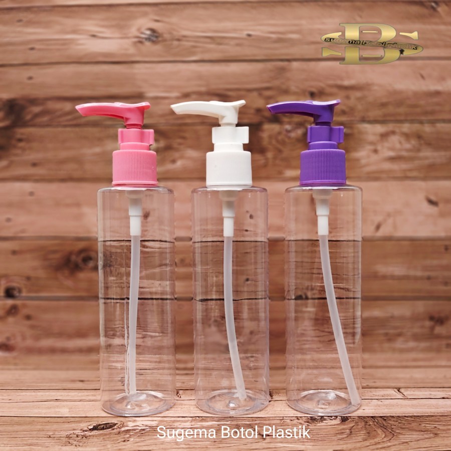 Jual Botol Sabun Cair Hand Sanitizer Pump 200ml / Botol Pump Lotion 200ml Bening Pump Klip Lock ...