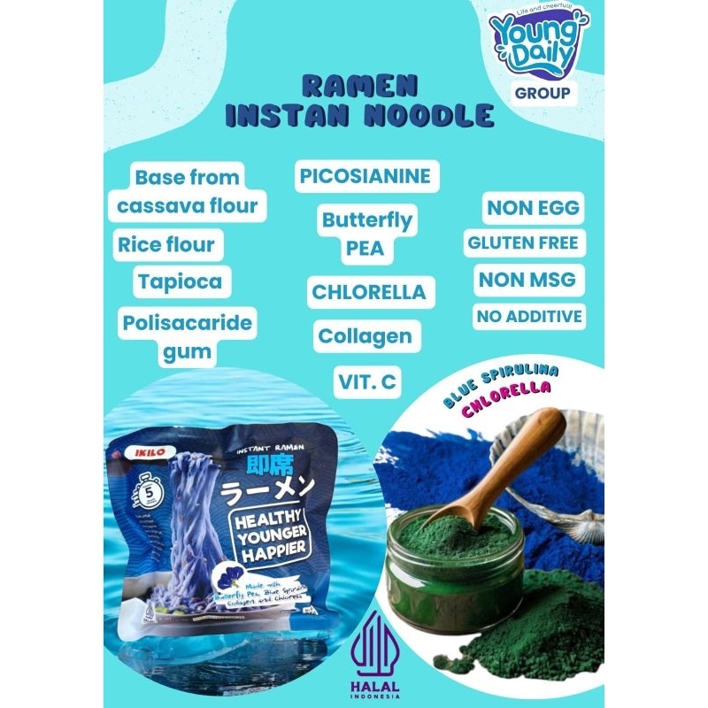 Jual IKILO Ramen Instan non msg PURE GLUTEN FREE spirulina | Shopee ...