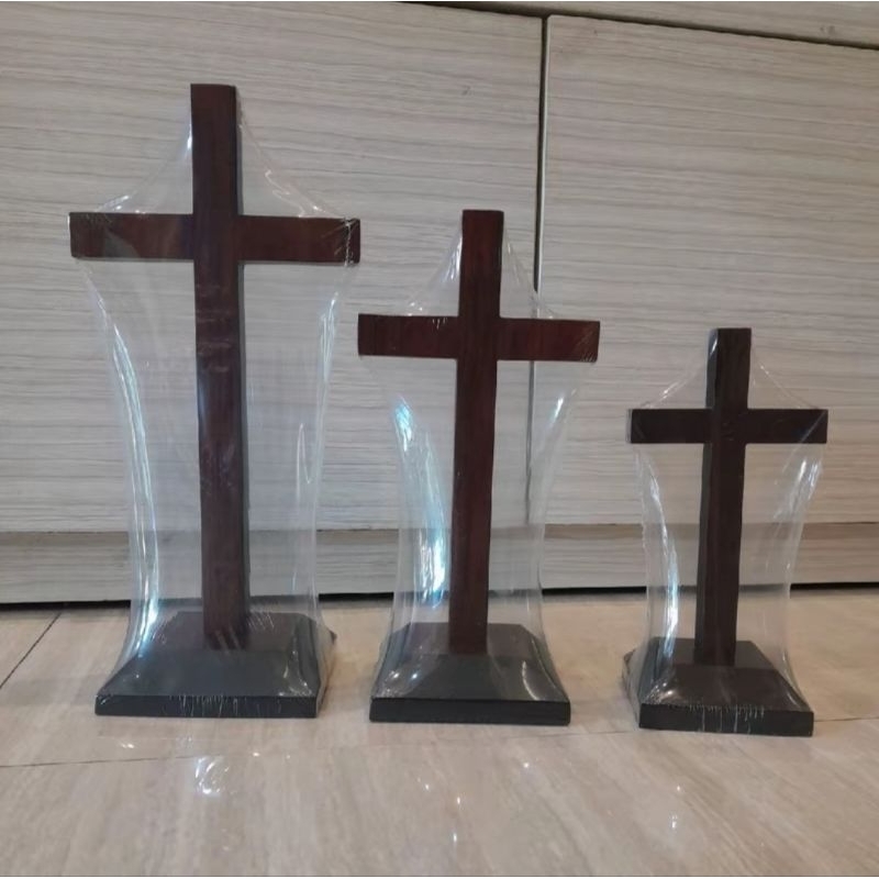 Jual Salib Duduk Polos Kristen Kayu Premium | Shopee Indonesia