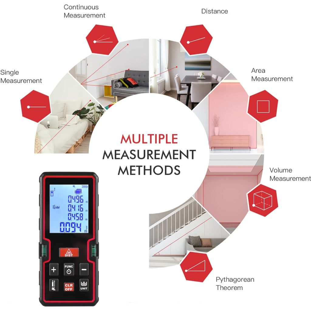 Jual Meteran Laser Digital Electronic Accuracy Ruler Infrared 40M Laser ...