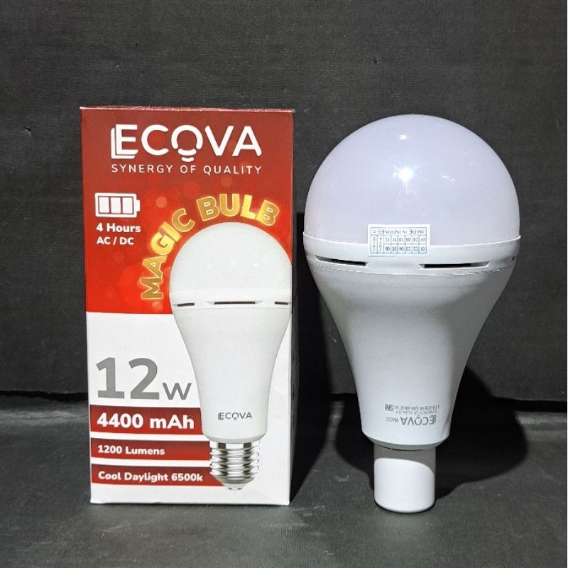 Jual Lampu LED Emergency 12 Watt ECOVA / Magic Lamp 12w ECOVA - PUTIH ...